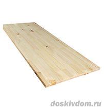 Мебельный щит цельноламельный, клееный сращенный, из массива дерева ...