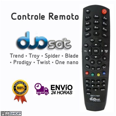 7491 Controle Remoto Duosat Troy Generation Trend HD Max Prodigy HD