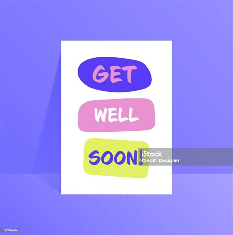 빨리 회복하세요 영감 따옴표 동기 부여 벡터 레터링 포스터 초대장 인사말 카드 웹 배너 등의 타이포그래피 0명에 대한 스톡 벡터