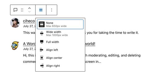 Latest Comments Block Documentation WordPress Org