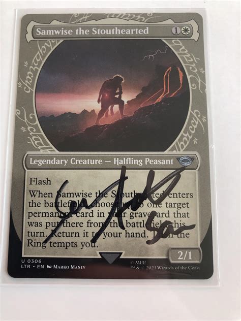 Got My Favorite Lotr Card Signed By Sean Astin Rmagictcg
