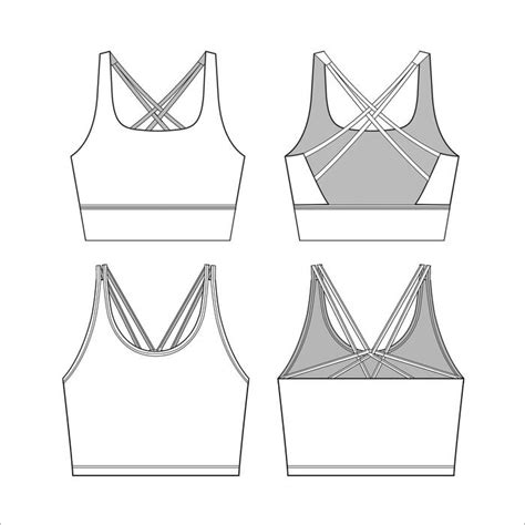 Sports Bra Template Vector Art Icons And Graphics For Free Download