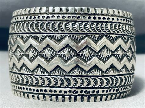 90 Gram Mongo Native American Navajo Sterling Silver Stu Billie Bracel Nativo Arts