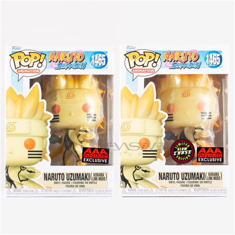 Naruto Kurama Link Mode Funko Pop Aaa Anime Exclusive Glow Chase Bund
