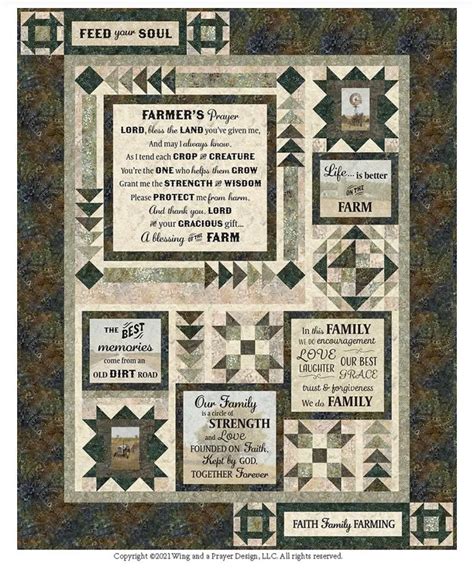 Farmers Prayer Quilt Kit By Wing And A Prayer For Timeless Treasures