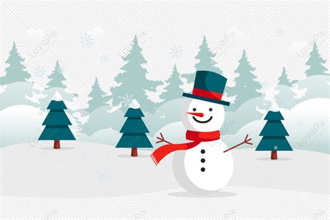 겨울 눈사람 Png 일러스트 무료 다운로드 Lovepik