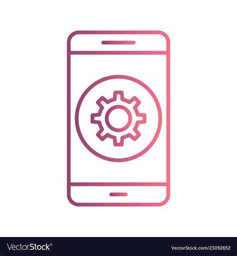 Setting Mobile Application Icon Royalty Free Vector Image