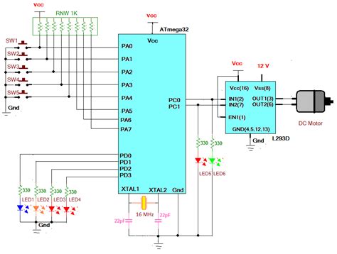 Dc Motor Clockwise Anticlockwise Control H Bridge Circuit Circuit Diagram