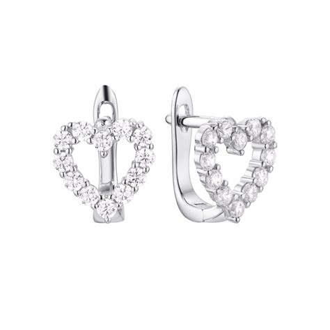 Серьги из серебра Heart купить в Panclub с доставкой по Москве Frj Mp E00568 X W X X W C