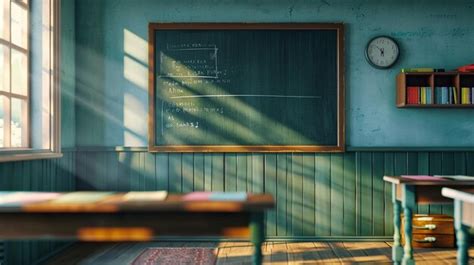 Digital Class Room With Blackboard In School Premium Ai Generated Image