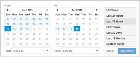 Specifying A Custom Time Range