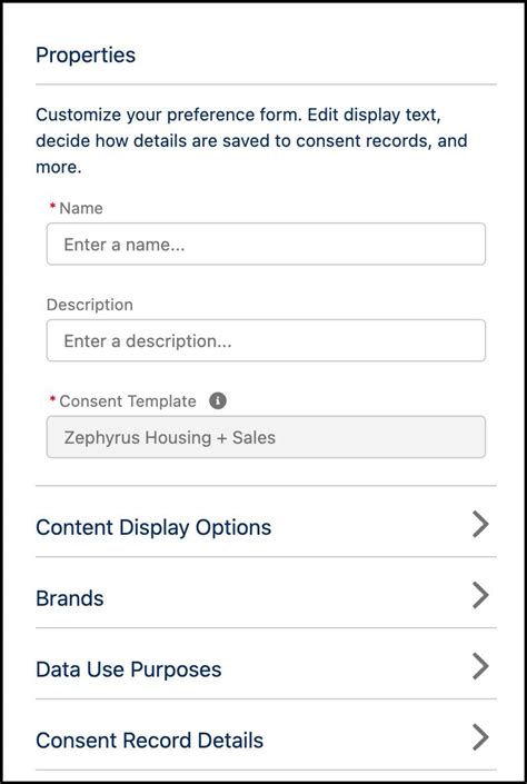 Build A Preference Form Salesforce Trailhead