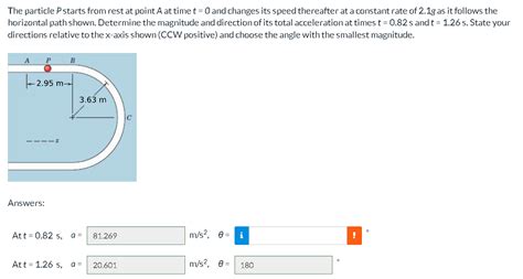 Solved The Particle P Starts From Rest At Point A At Time T Chegg