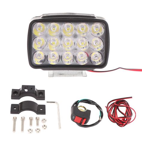 Cheap Motorcycle Headlight Spot Light 15 Led 12v For Motos Atv Scooter