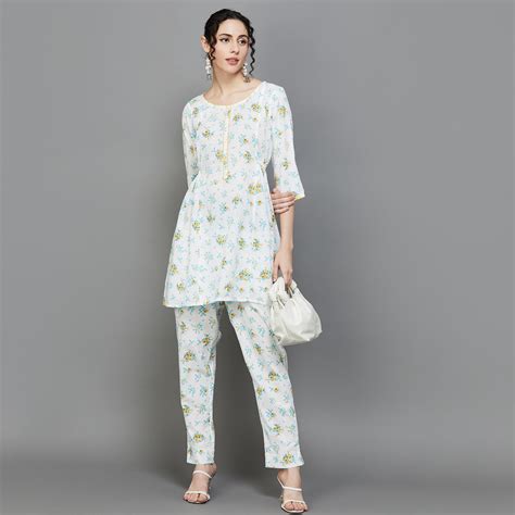 Buy Aurelia Women Floral Printed A Line Kurta Set From Aurelia At Just