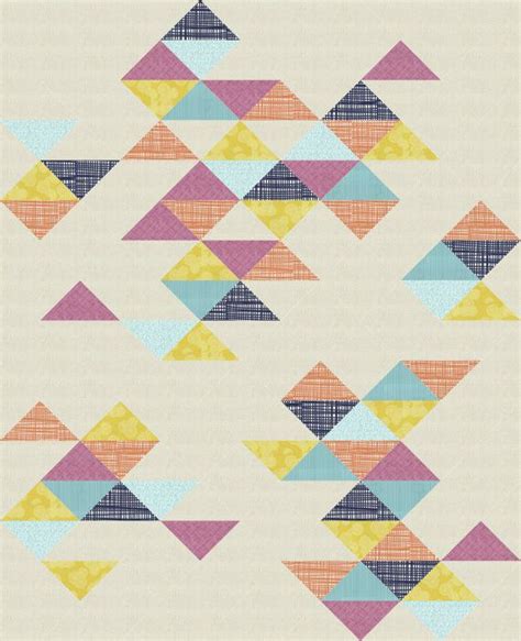 Colorful Triangle Quilt Pattern
