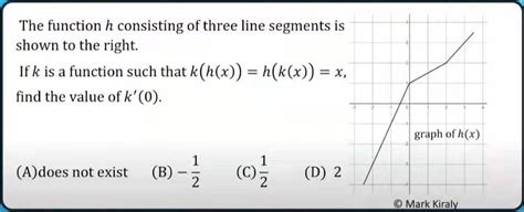 solved the function h consisting of three line segments is