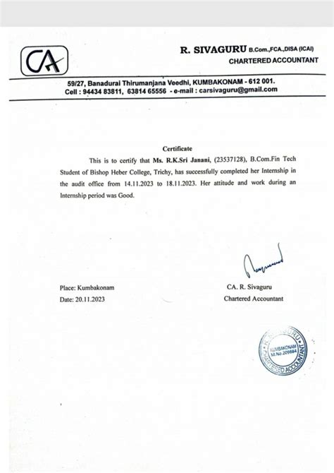 Sri Janani On Linkedin Internship Auditing Finance Learningjourney