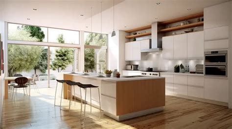 현대적인 주방 인테리어 디자인 멋진 3d 렌더링 주방 디자인 부엌 바닥 고급 주방 배경 일러스트 및 사진 무료 다운로드 Pngtree