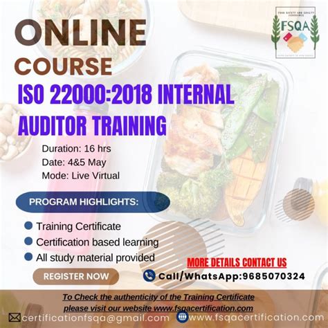 Fsqa Certification Pvt Ltd Iso Certification Consultation Training