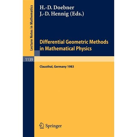 lecture notes in mathematics differential geometric methods in