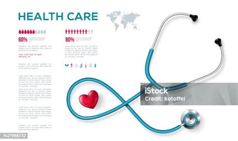 Stethoscope 3d Heart Infograph向量圖形及更多聽診器圖片 聽診器 健保和醫療 信息圖形 Istock
