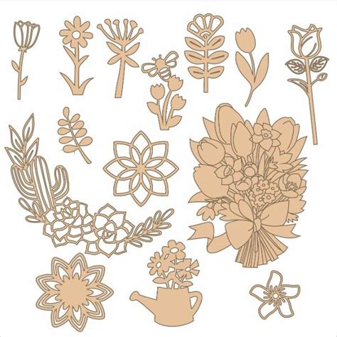 Flores Deco Vectores para corte láser Tiendita Laser