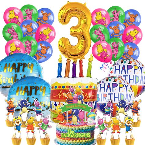 The Backyardigans Party Supplies 3rd Decor Kit Balloons Birthday Cake Topper Decorations