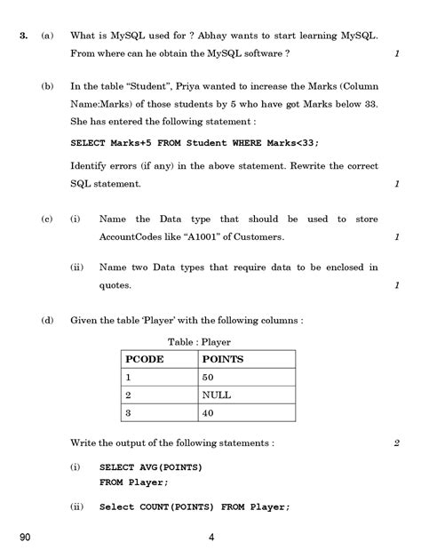 Download Free Cbse Class 12 Informatics Practices Question Papers Set 4