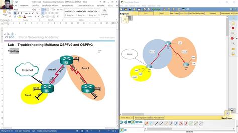 10245 Lab Troubleshooting Multiarea Ospfv2 And Ospfv3 Youtube