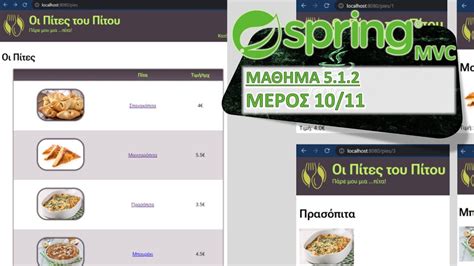 SPRING MVC ΜΑΘΗΜΑ 5 1 2 Η ΚΛΑΣΗ JdbcTemplate ΜΕΡΟΣ 10 ΑΠΟ 11
