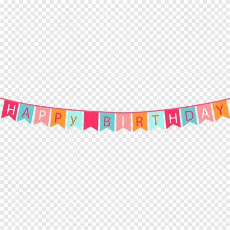 생일 축하 페넌트 배너 생일 아이콘 생일 축하 작은 배너 리본 다른 Png Pngegg