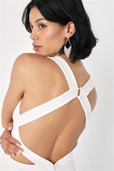 Ivory Backless Jumpsuit Wide Leg Jumpsuit Sexy Jumpsuit Lulus