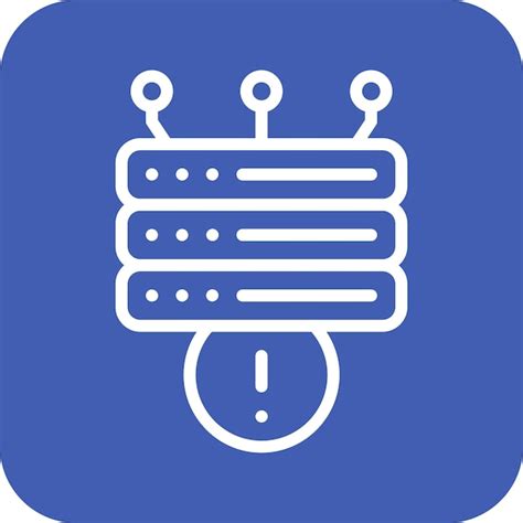 Premium Vector Database Alert Vector Icon Illustration Of Web Hosting