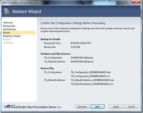 Backing Up And Restoring Your Tfs Server Brian Harrys Blog