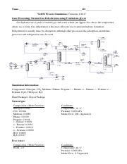 Gas Processing Gas Dehydration Pdf Name ID Process Simulation Trimester Gass