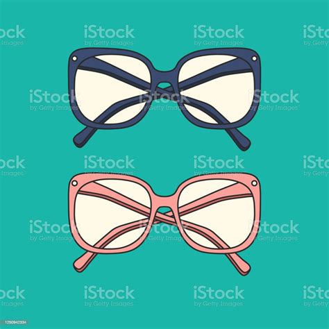 Vector Handdrawn Outline Isolated Pair Of Glasses Stock Illustration