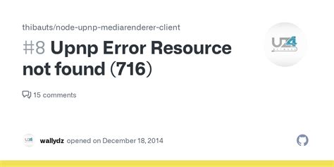 Upnp Error Resource Not Found 716 · Issue 8 · Thibautsnode Upnp
