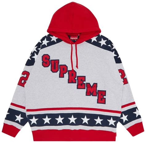 Buy Supreme Hockey Hooded Sweatshirt Ash Grey Fw22sw42 Ash Grey Goat