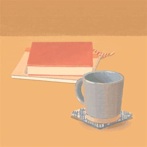 Safebooru Book Book Stack Bookmark Coaster Cup Highres Mug Muji