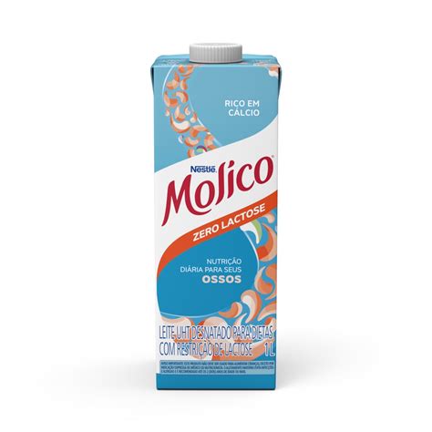 Leite UHT Desnatado Zero Lactose Molico Caixa Tampa 1l Shopee Brasil