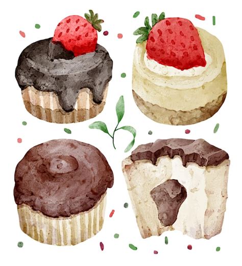 Premium Vector Set Of Bread And Bakery Products Items For Coffee Shop