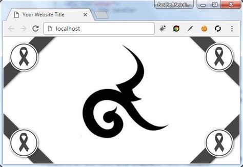 เชิญชวนเว็บมาสเตอร์ติด ริปปิ้นดำ Ribbon ตรง มุม บนซ้ายบนขวาล่างซ้าย
