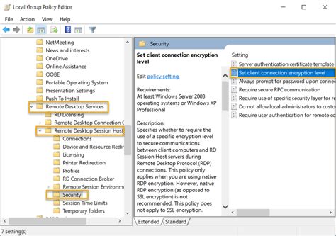 Rdp Connection Encryption Not Set To High
