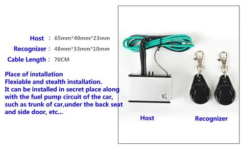 PCS Intelligent Auto Arm RFID Immobilizer Two Recognizer Fuel Pump Circuit Easy Installation