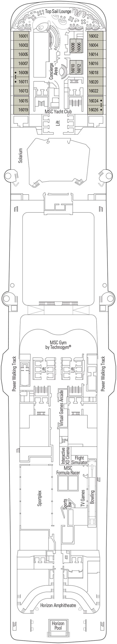 Deck Plans MSC Meraviglia Planet Cruise
