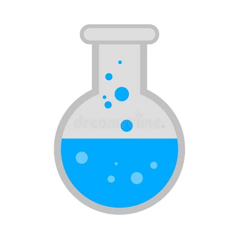 Isolated Science Lab Flask With A Liquid Stock Vector Illustration Of Chemical Education