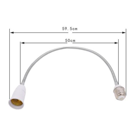 6 Size Flexible Led Light Bulb Base E27 To E27 Extension Extender Adapter Ac Power Socket Screw