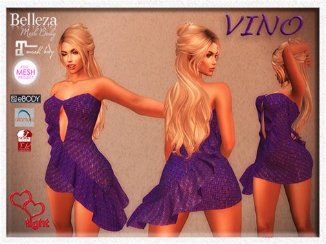 Second Life Marketplace Sexy Purple New Years Eve Dress