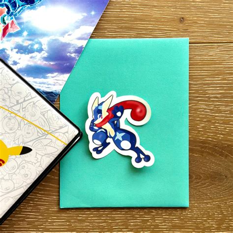 Pokémon Waterproof Sticker Greninja Pokémon Anime Froakie Etsy